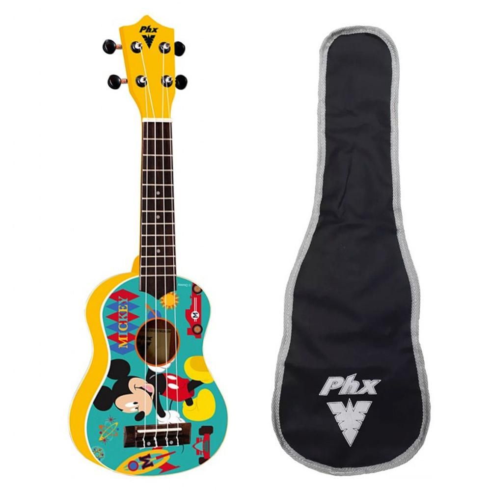 Ukulele Soprano Phoenix Mickey Mouse - Amarelo - INTERMEZZO