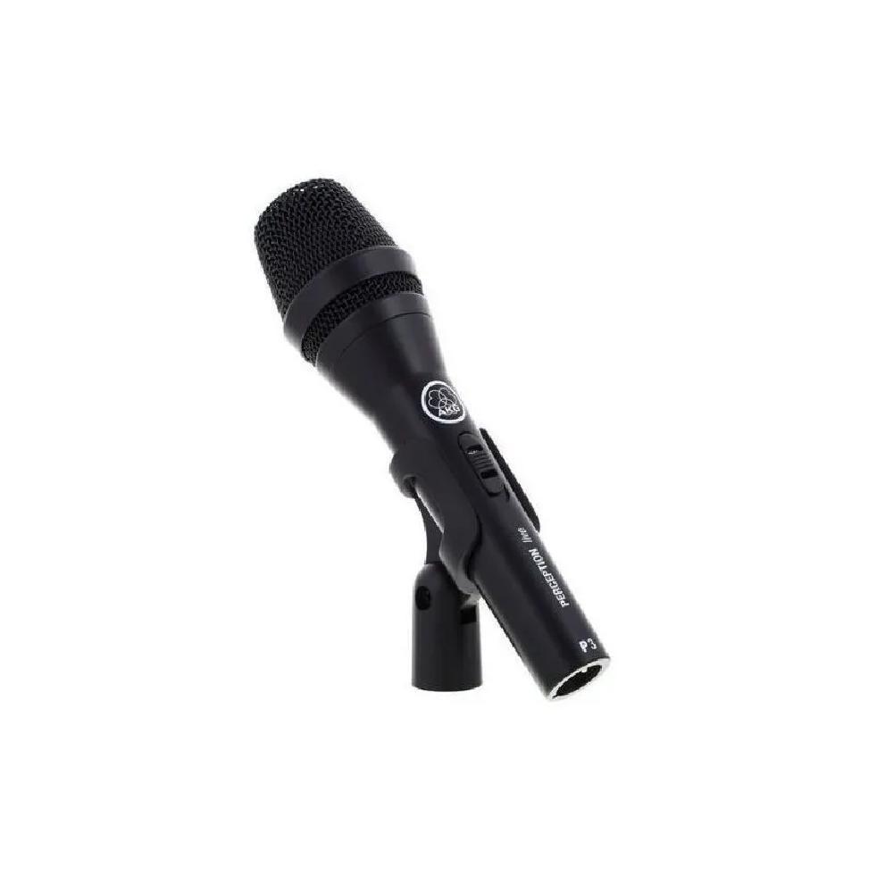 Microfone AKG P3 S Dinâmico Cardióide Preto - INTERMEZZO
