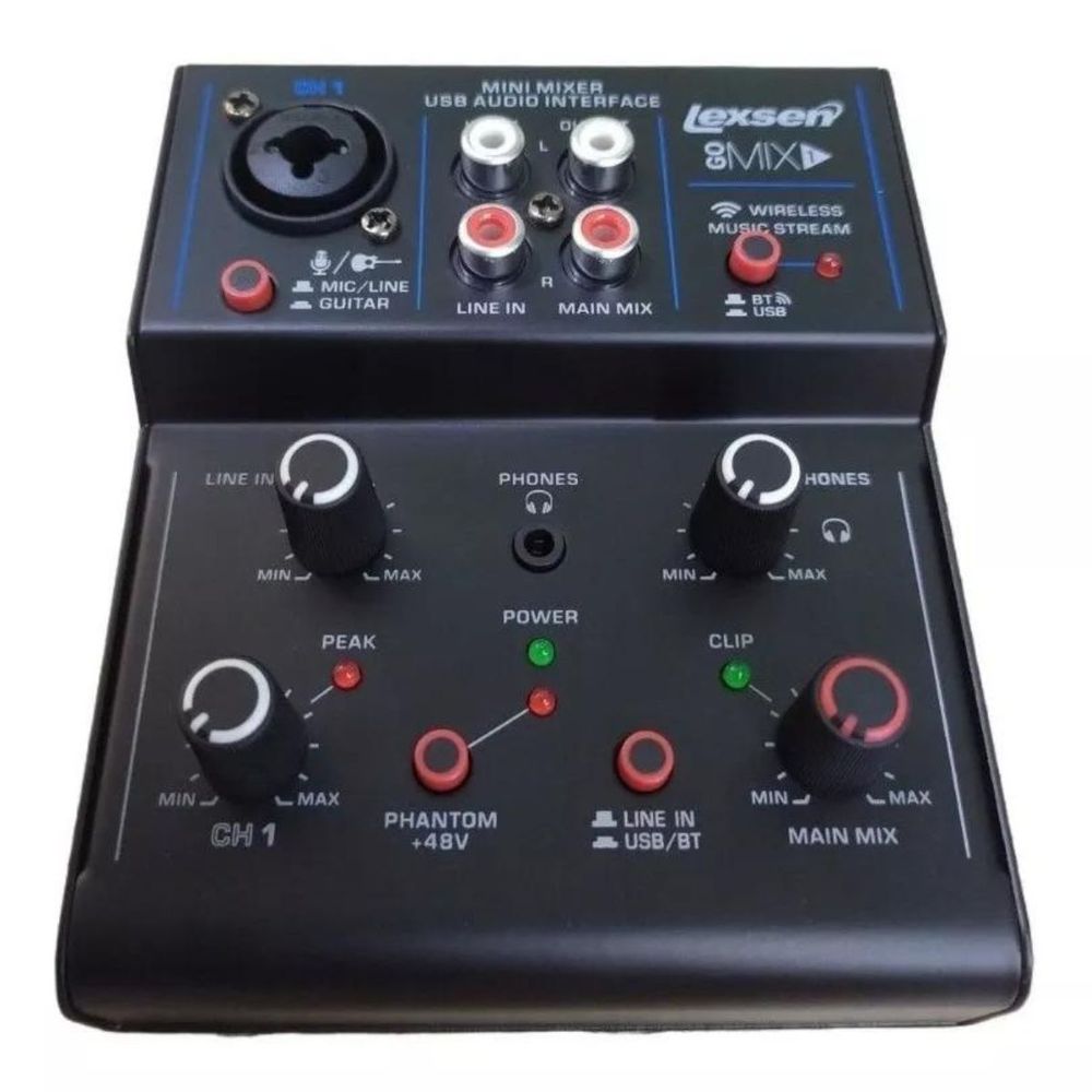 Interface e Mixer Lexsen Go Mix 1 Interface USB e Bluetooth - INTERMEZZO